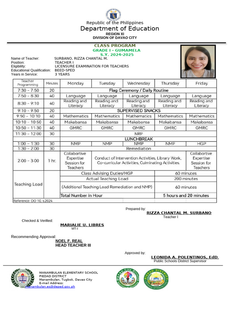 CLASS-PROGRAM MATATAG | PDF