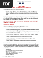 Chapter 1 Meat Inspection Procedures | PDF | Animal Slaughter | Meat