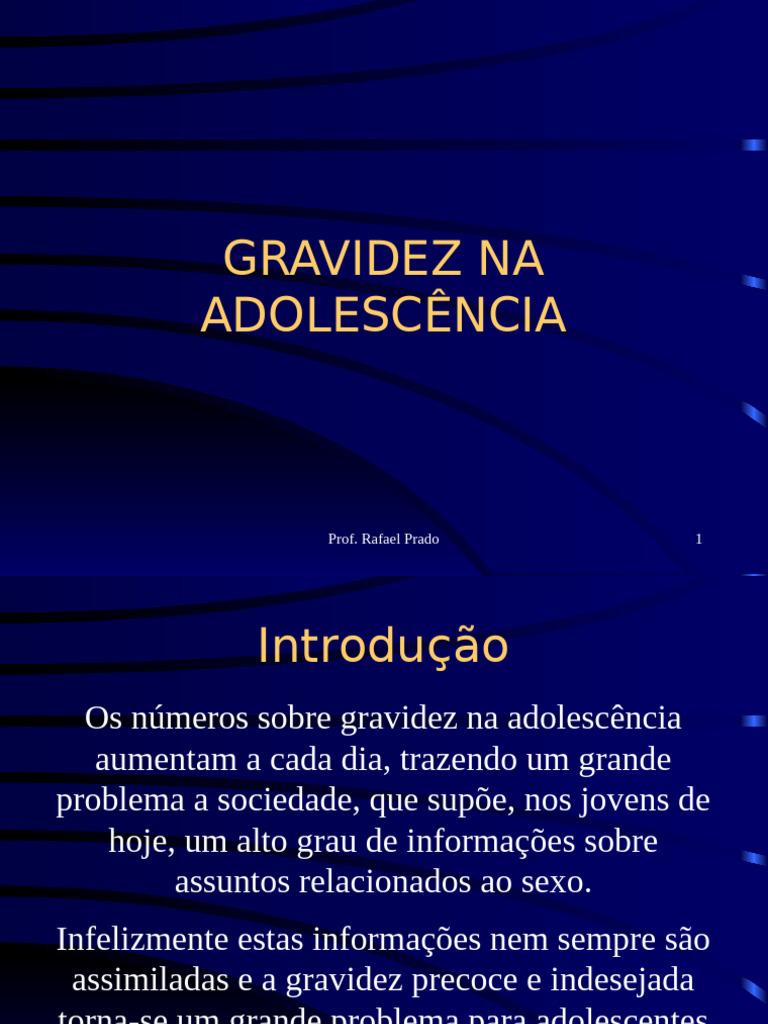 Gravidez na Adolescência: Causas e Consequências | PDF | Relação sexual ...