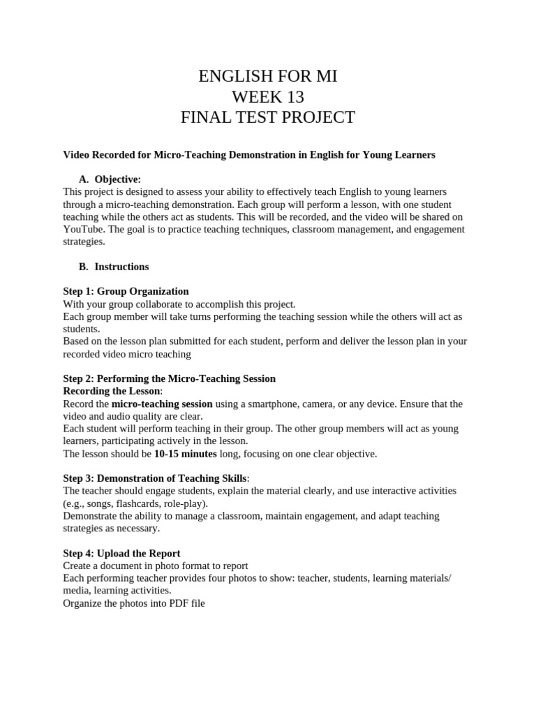 WEEK 13 - UAS - PROJECT - Recording Video | PDF