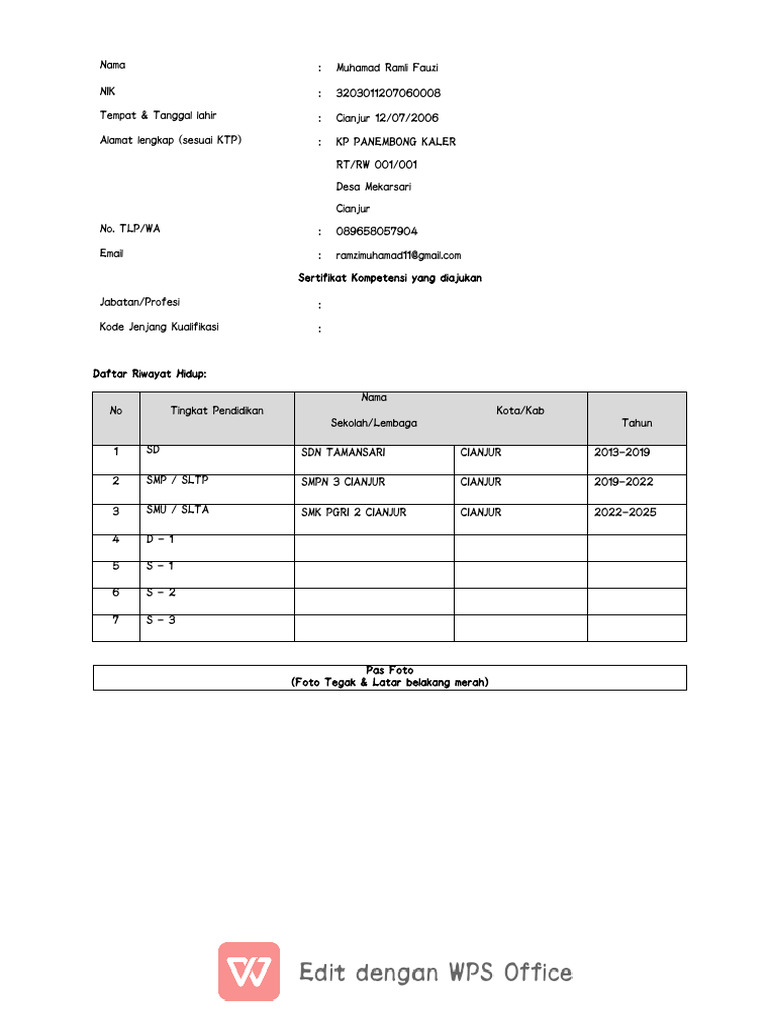 Dokumen Pendukung Permohonan SERKOM | PDF