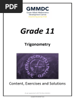 Trigonometry - Revision On Grade 11 /12 Notes | PDF | Trigonometry ...