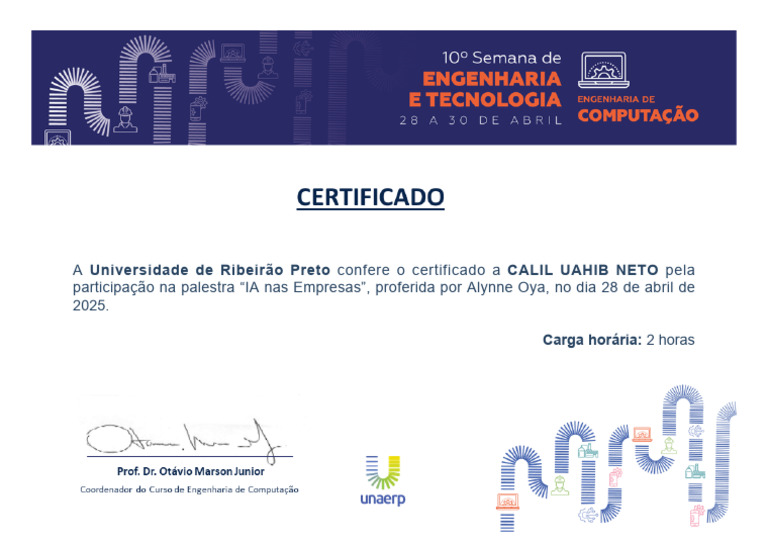 Certificado Participacao 190656 | PDF