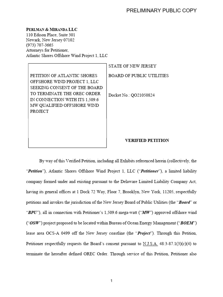 OREC Petition | PDF | Climate Change | Wind Power