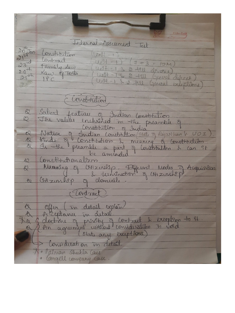 Important Questions for Internals | PDF