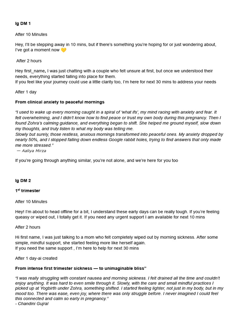 Script Birth Follow Ups | PDF