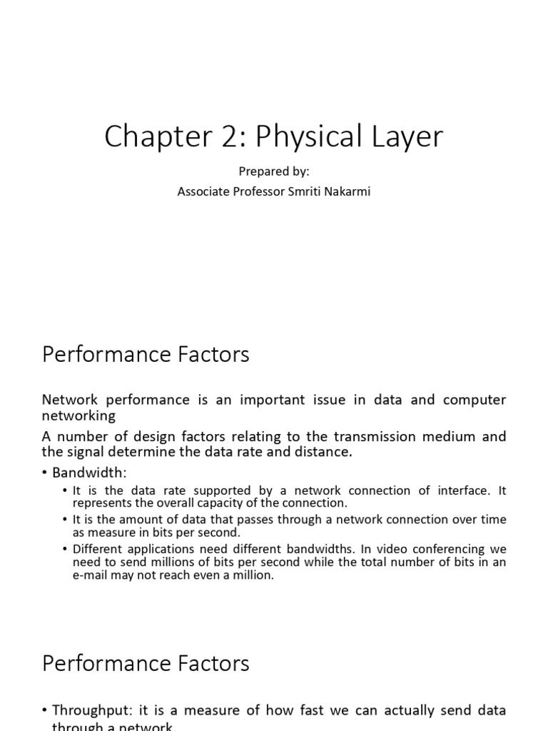 Chapter 2 Physical Layer 1 | PDF | Transmission Medium | Computer Network