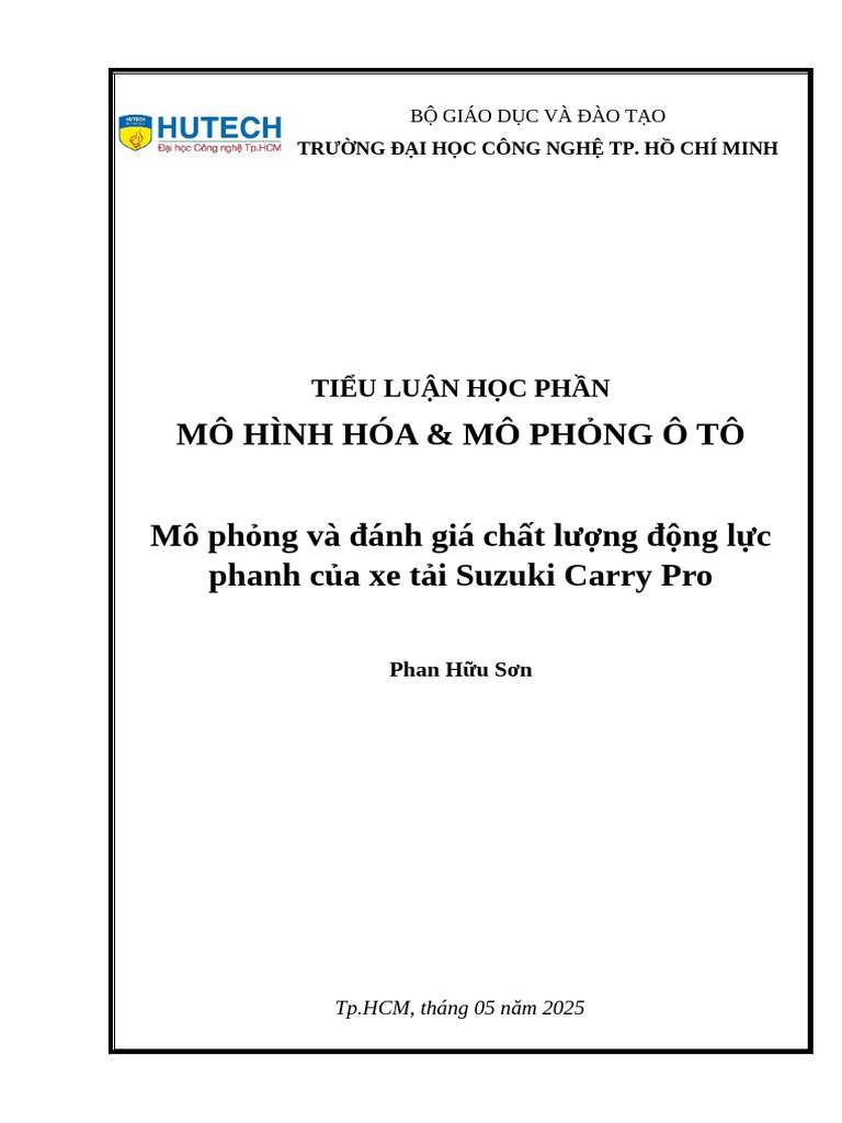 Bieu Mau Bao Cao Bai Tieu Luan - MoHinhHoa - Duong Hoang Hieu | PDF
