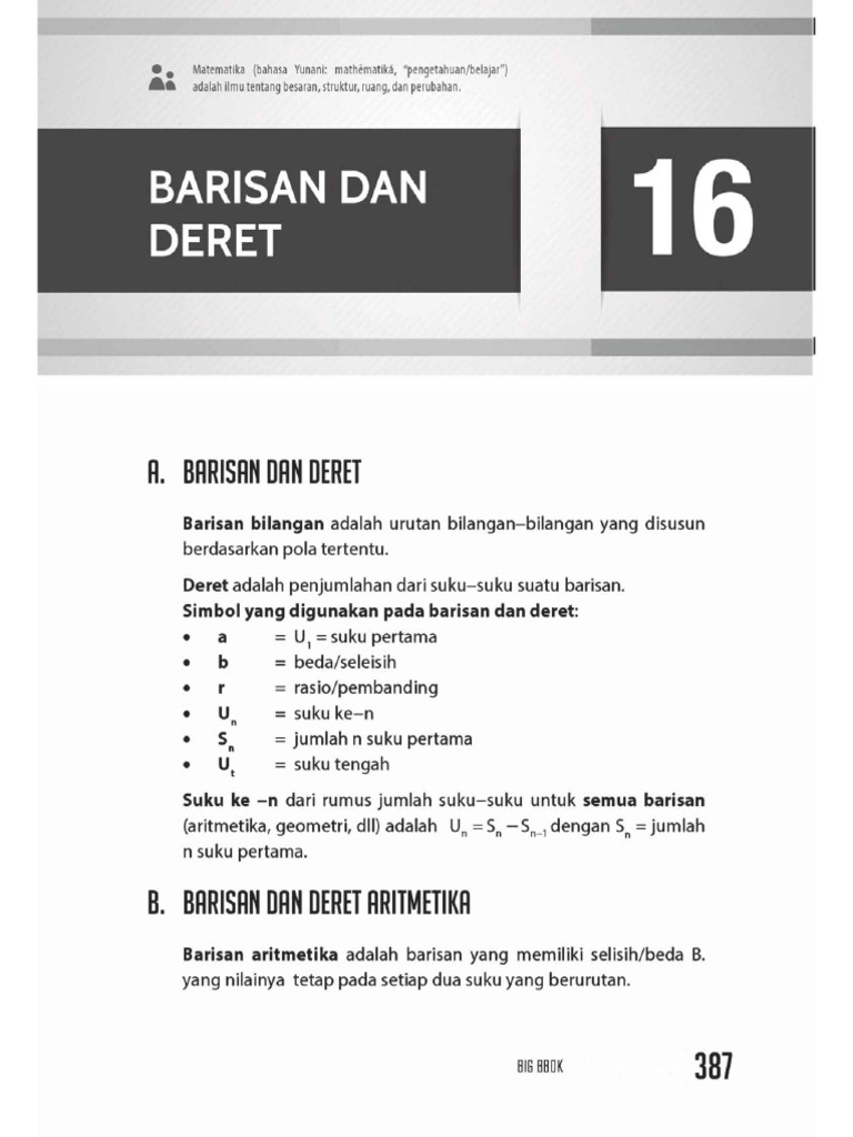 Barisan Dan Deret PDF | PDF