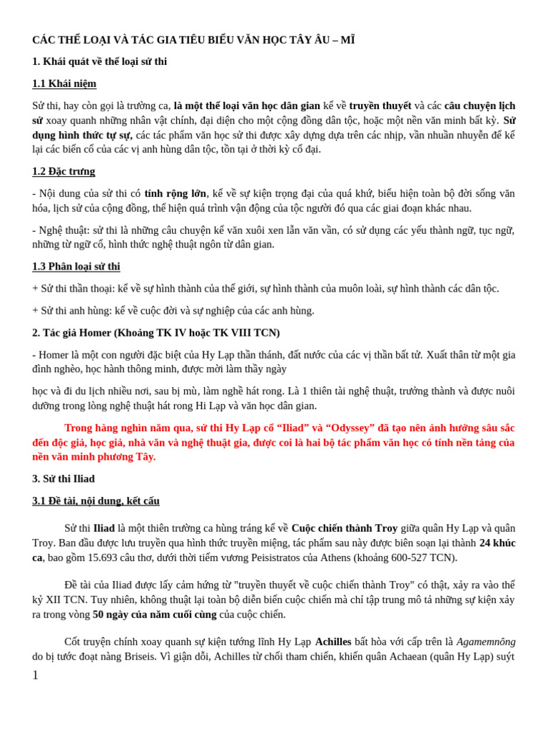 S Thi Iliat Và Odixe | PDF