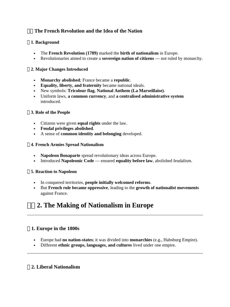 Nationalism in the French Revolution | PDF | Nationalism | Conservatism
