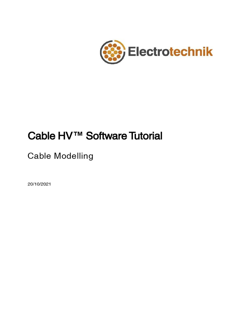 Cable-HV-Tutorial-Cable-modelling_V4_20-10-21 | PDF | Insulator (Electricity) | Electrical Conductor