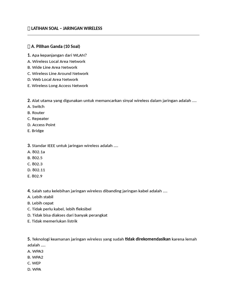 ? LATIHAN SOAL | PDF