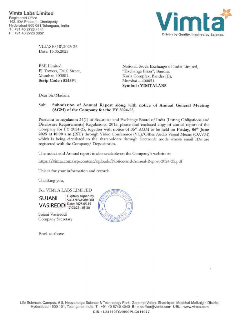 Vimta Labs | PDF | Interest | Salary