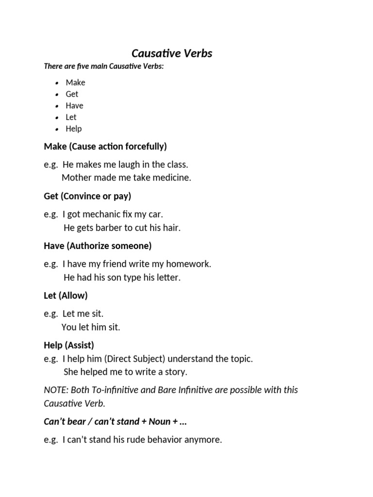 Causative Verbs | PDF