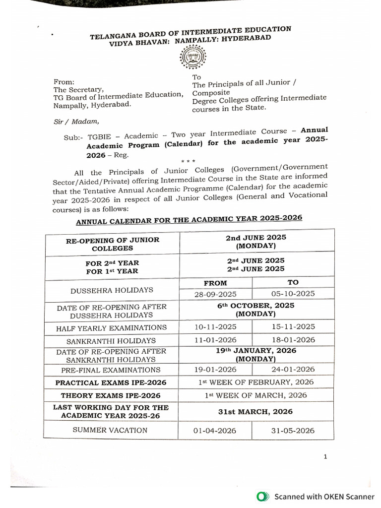 Academic Calendar 2025-2026 | PDF
