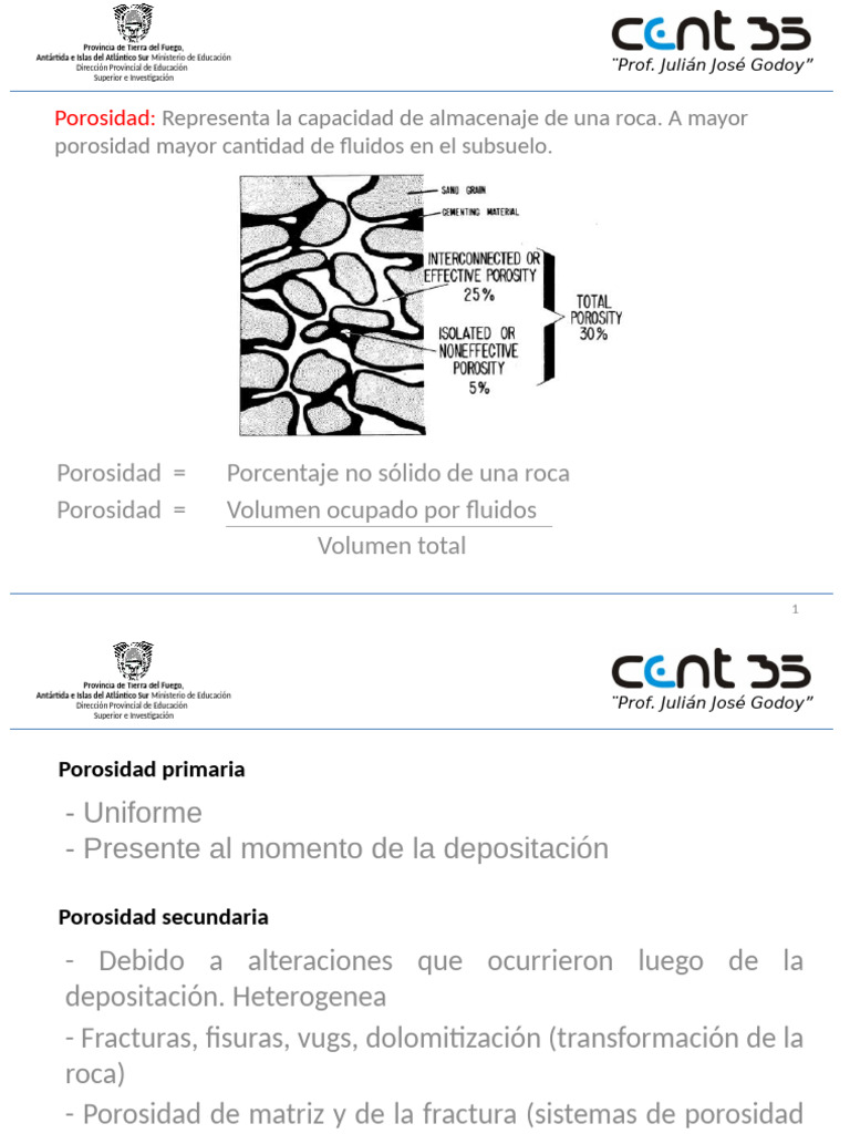 Reservorio I Unidad 3 Propiedades de La Roca | PDF | Tierra | Física ...