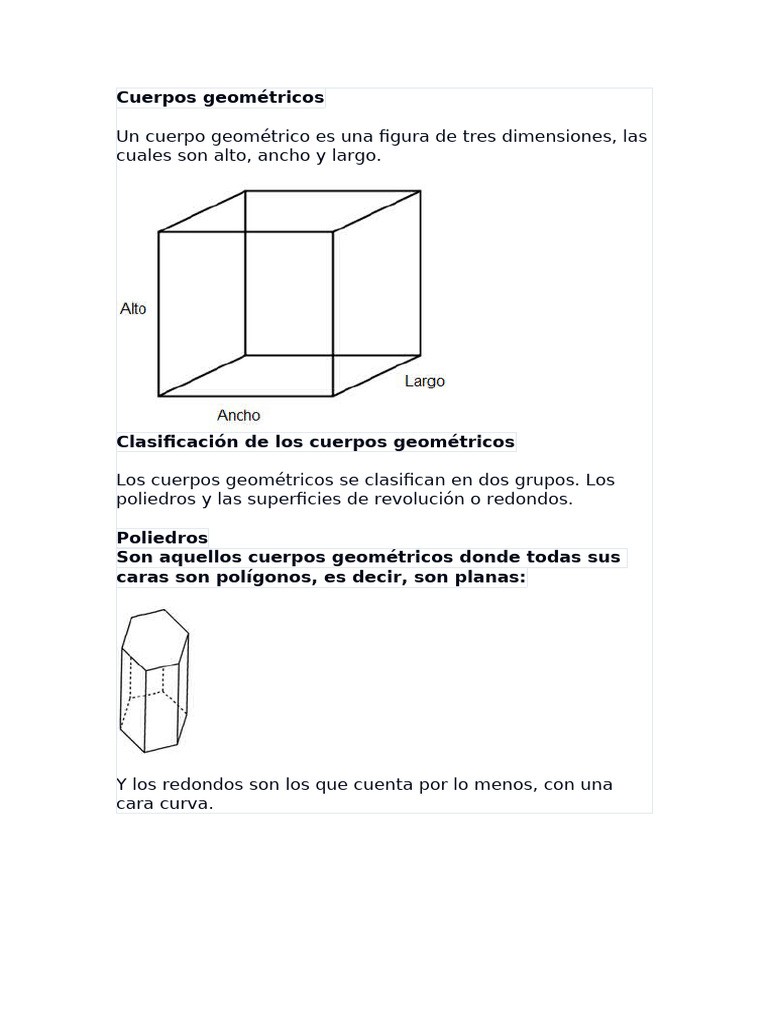 Cuerpos Geométricos | PDF | Triángulo | Objetos geométricos