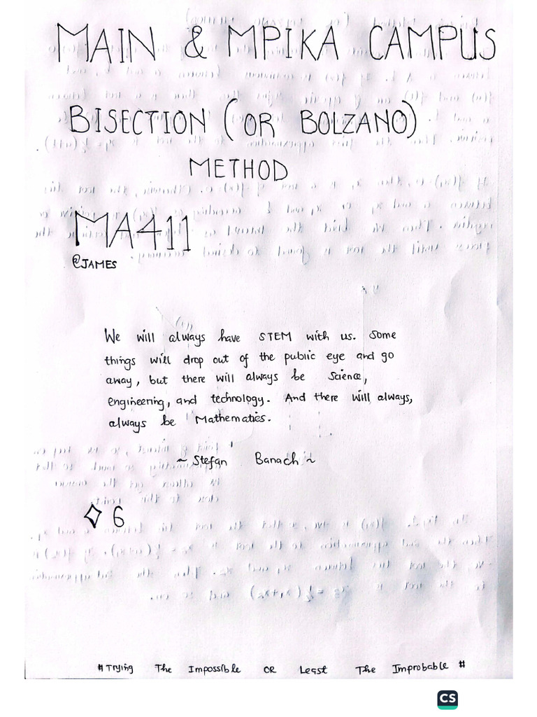 MA411-Bisection (Bolzano) Method | PDF