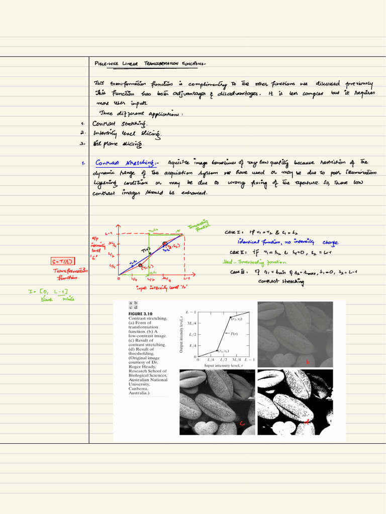 DIP L06 - Piecewise Transformations | PDF | Computer Vision | Imaging