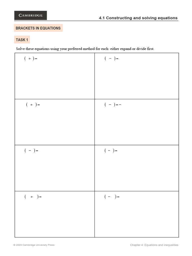 Brackets in Equations | PDF