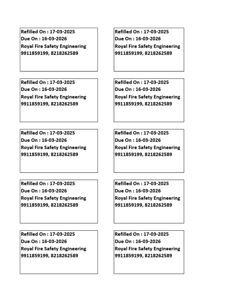 Royal Fire Safety Engineering Dates | PDF