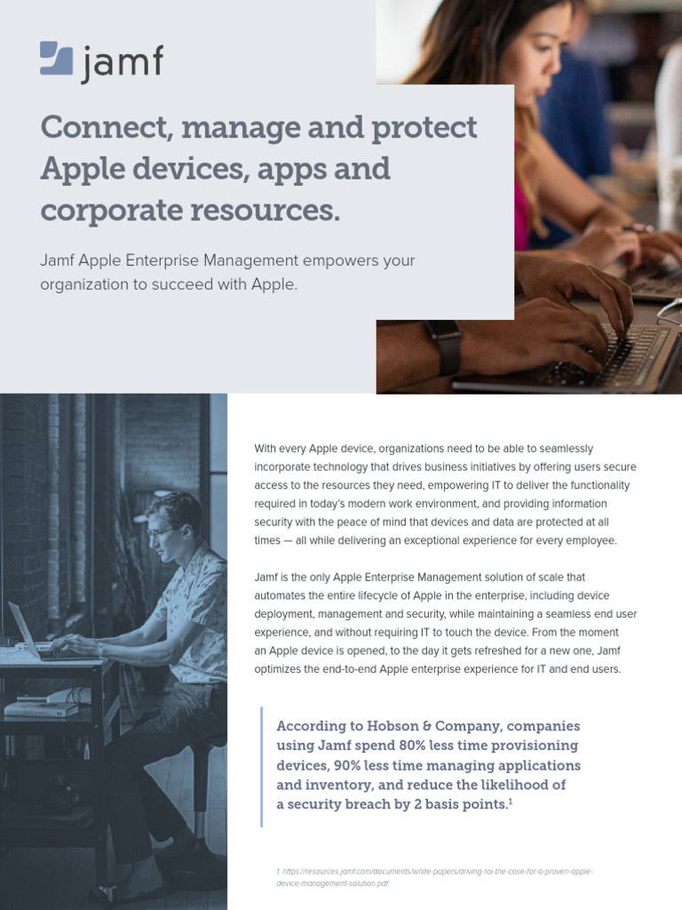Jamf Enterprise Brochure Connect Manage Protect | PDF | Mobile App | Apple Inc.
