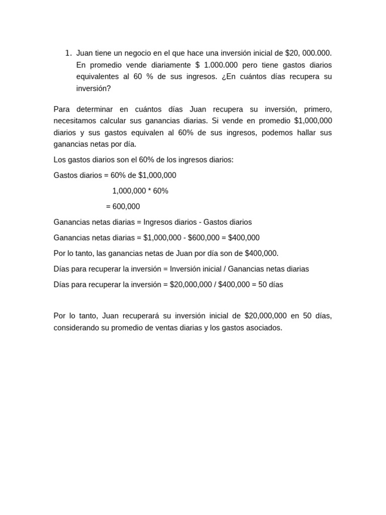 Ejercicio Razonamiento Cuantitativo | PDF