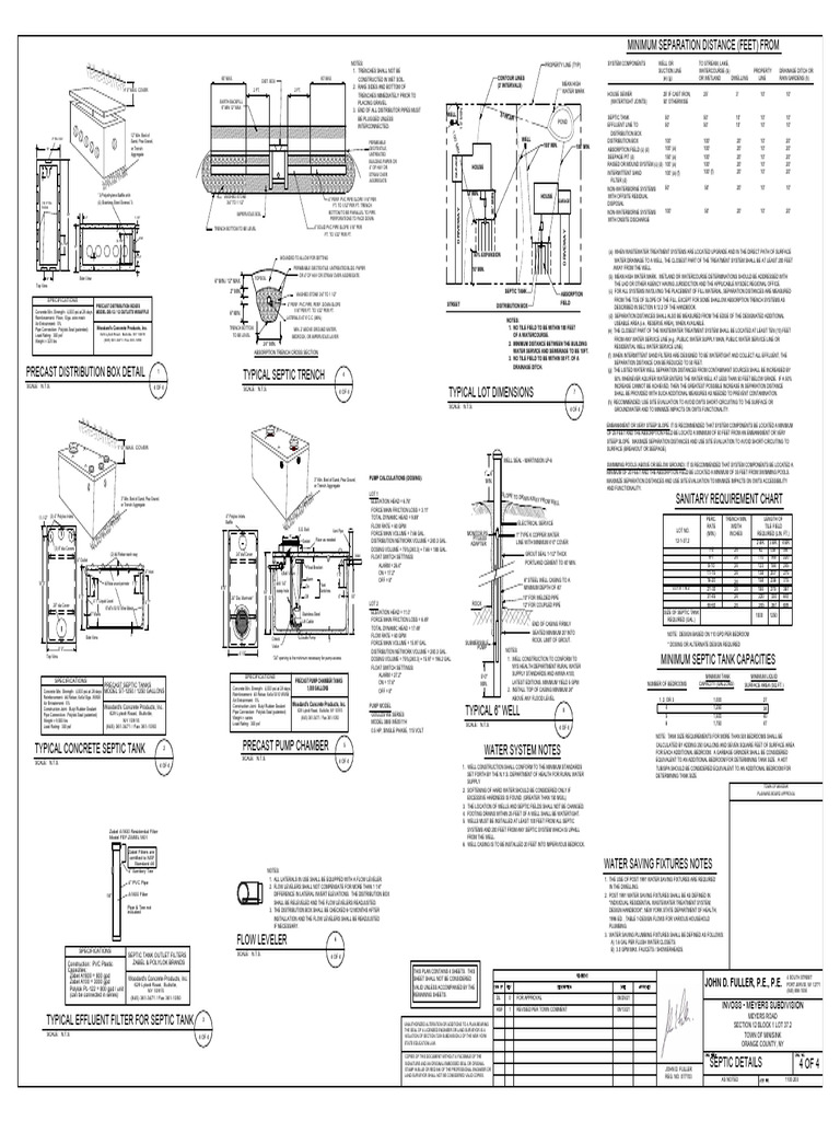 Extracted Pages From Lot Survey & Septic | PDF | Septic Tank | Drainage