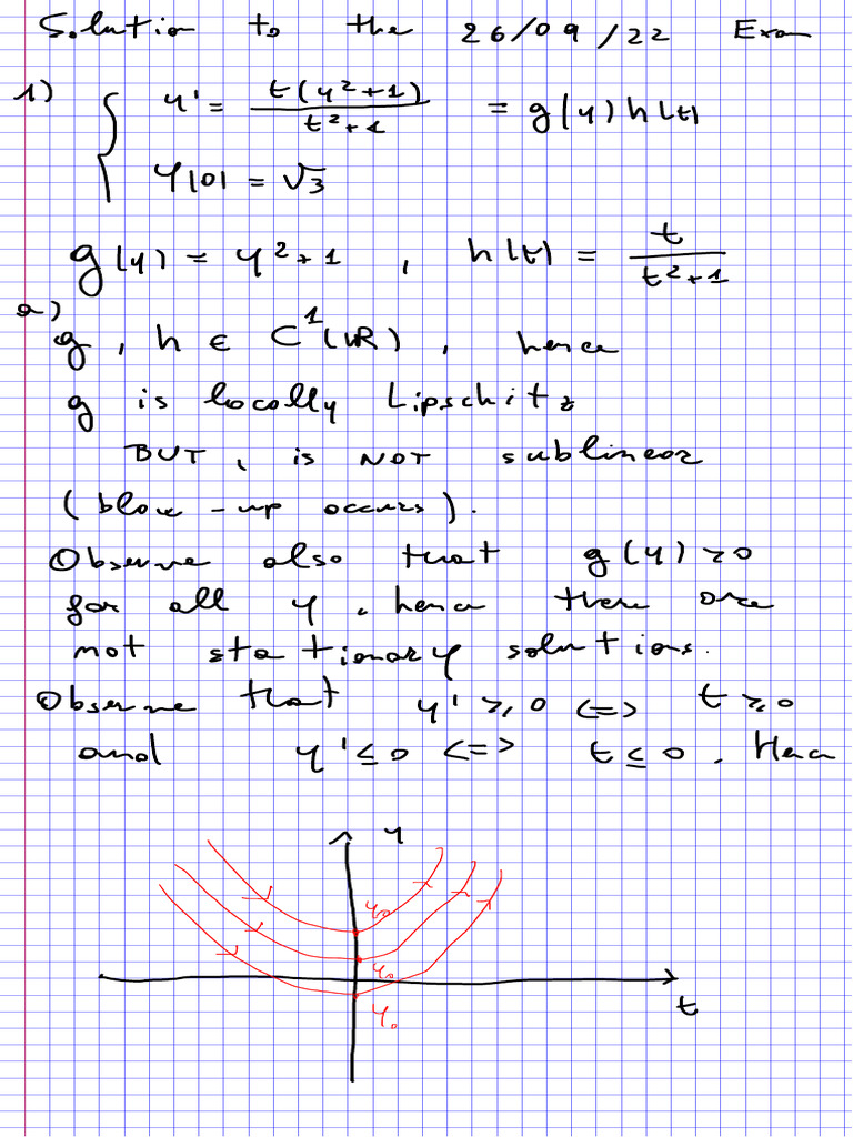 Diff Eq 092622 Solutions | PDF