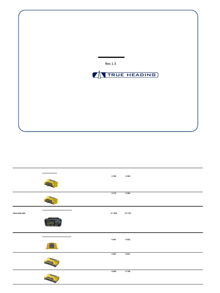 PRICE LIST TRUE HEADING_DEALER_EURO_2011_rev1.3 | PDF | Usb | Computer Engineering