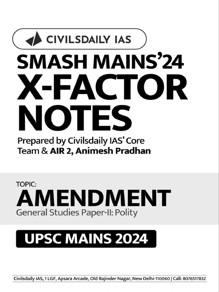 Amendments and Basic Structure | PDF | Constitutional Amendment ...