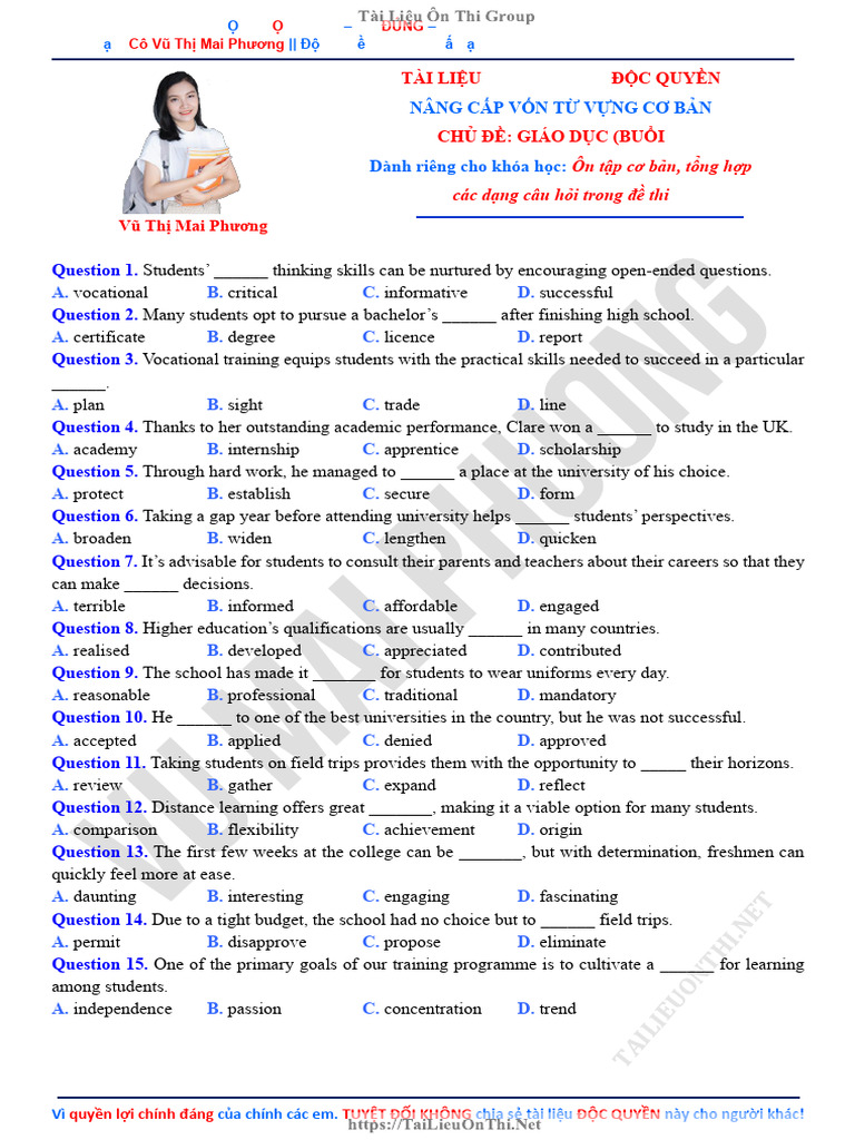 Vocab Education b2 | PDF