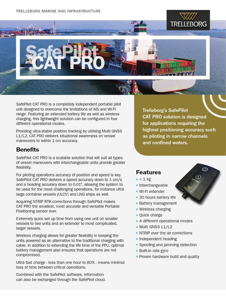 SafePilot CAT PRO Datasheet | PDF | Wireless | Telecommunications