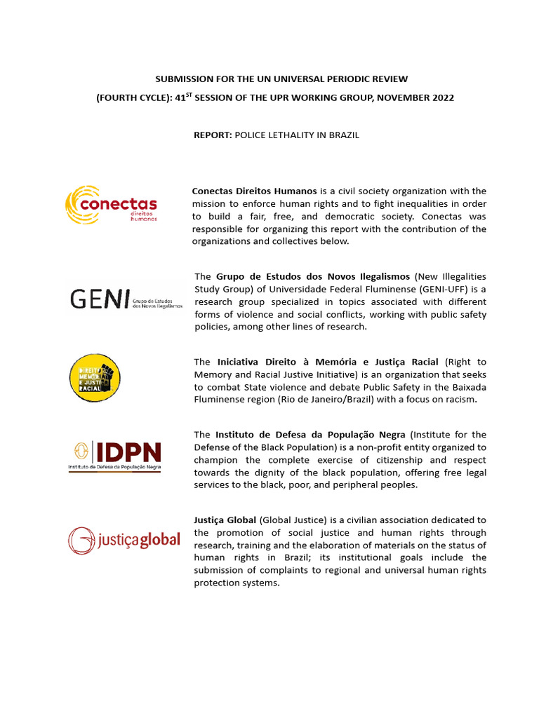Relatorio Letalidade-Policial RPU en | PDF | Police | Violence