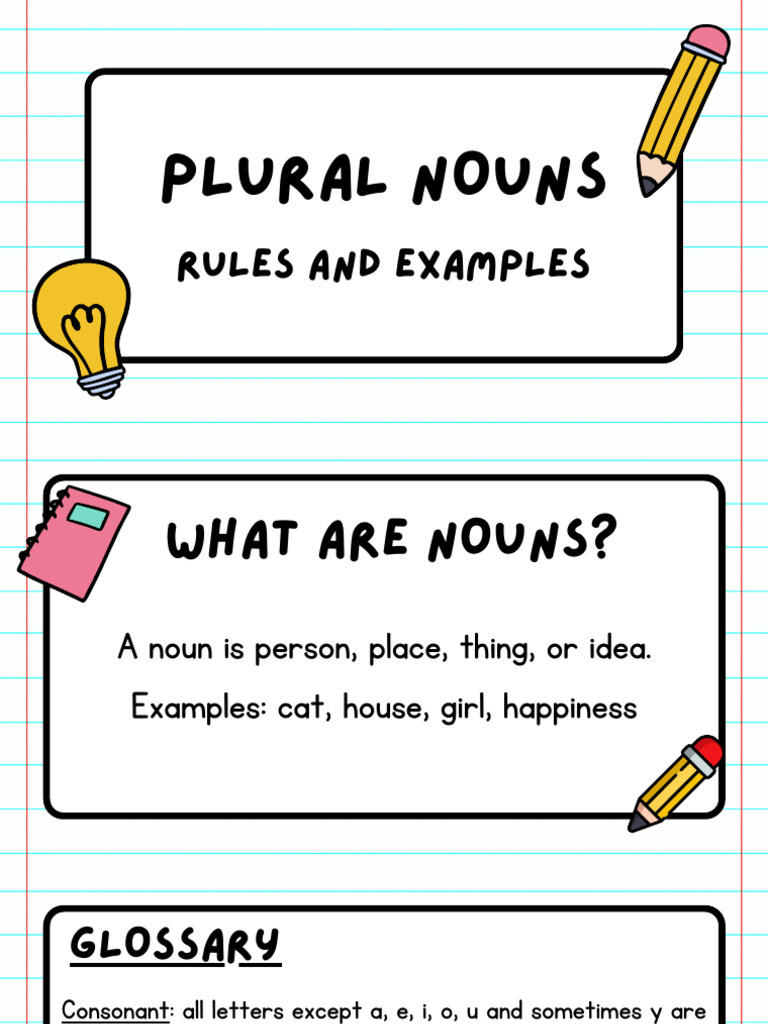 Plural Nouns: Rules and Examples | PDF