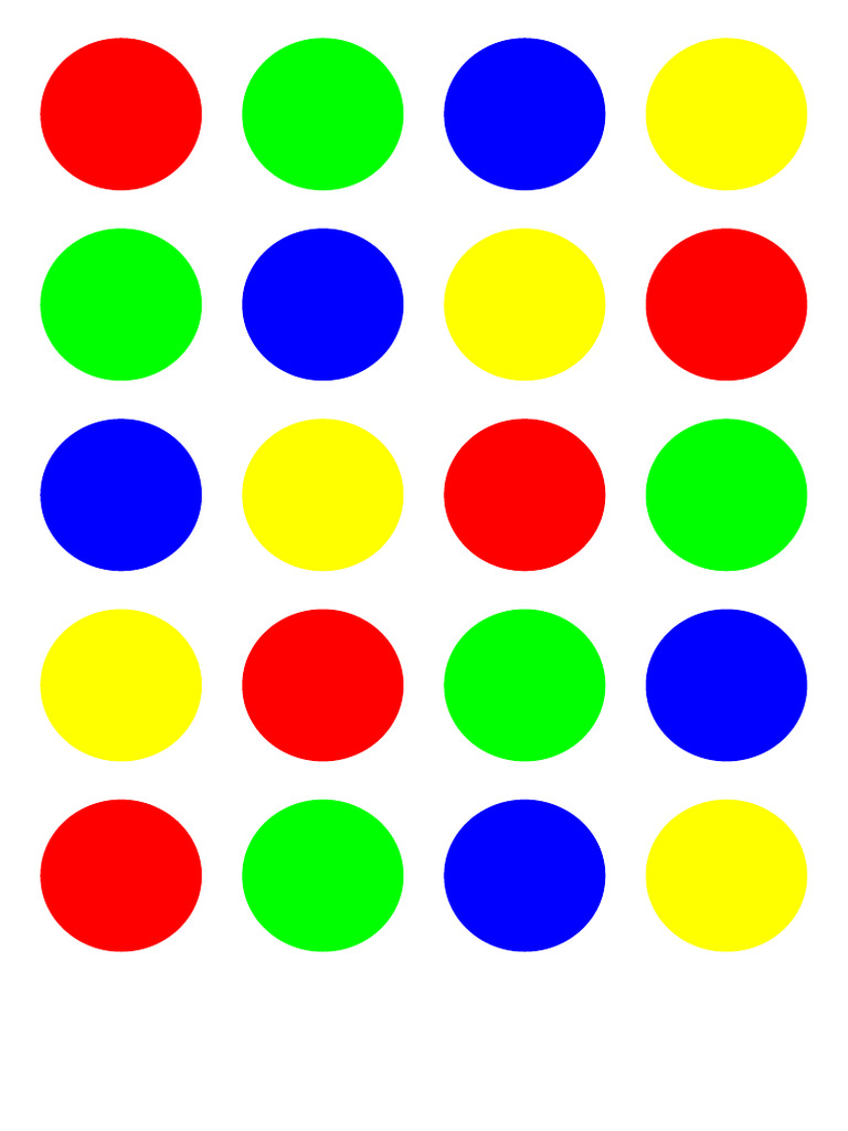 Hoja Con Circulos Colores 1 | PDF