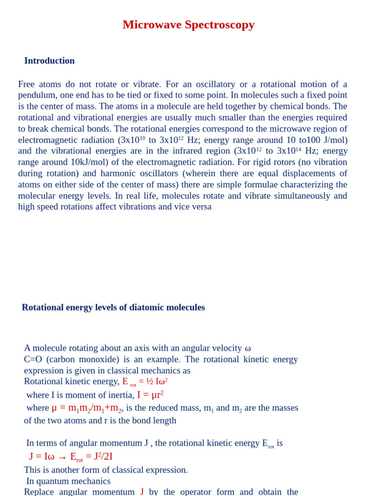 Microwave Spectros | PDF | Mechanics | Physical Phenomena