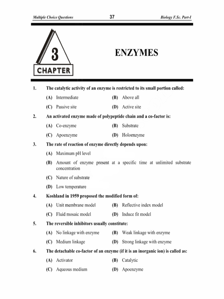 Chapter 3 Biology Notes 11th Class Mcqs | PDF