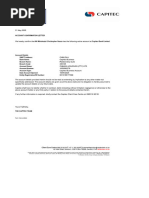Capitec Bank Account Confirmation Letter | PDF