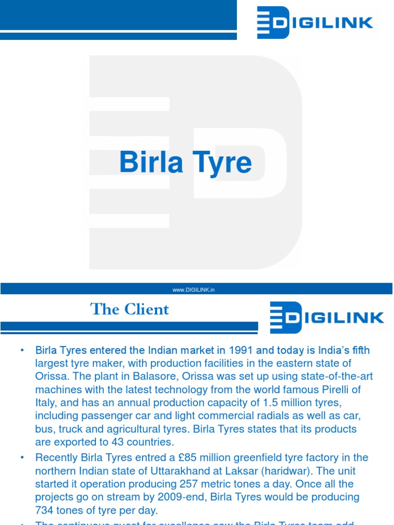 Birla Tyre Case Studies | PDF | Technology & Engineering