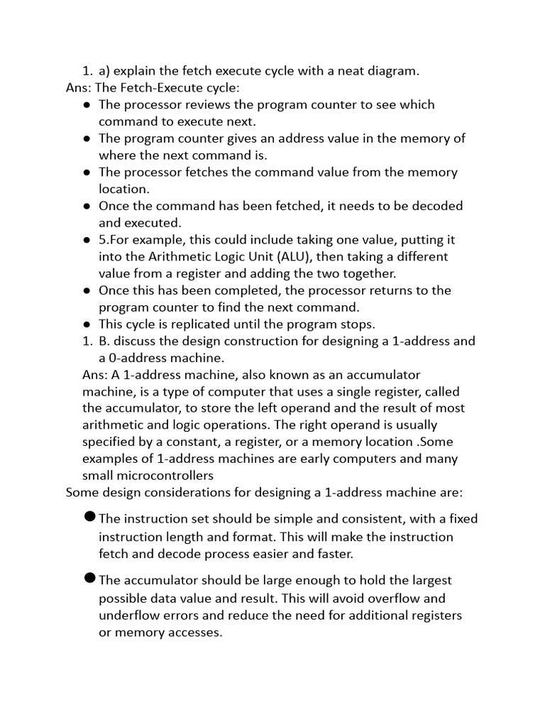 The Fetch Execute Cycle | PDF | Central Processing Unit | Integrated Circuit