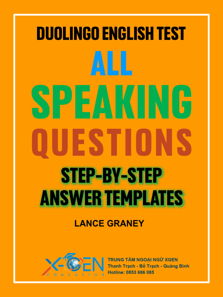 DET All Speaking Questions | PDF | Vocabulary | Fluency