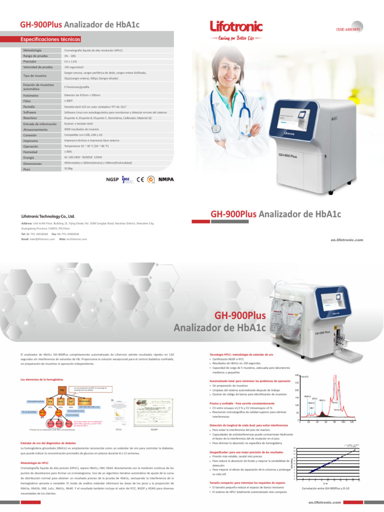 Folleto Gh900-Plus | PDF | Cromatografía líquida de alto rendimiento | Cromatografía