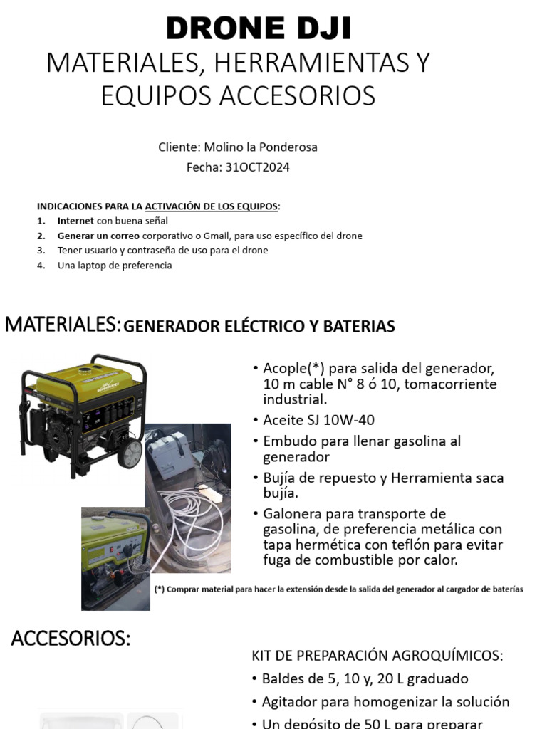 Requerimientos MolinoLa Ponderosa | PDF