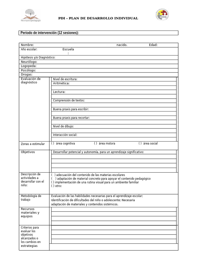 Pdi - Plan de Desarrollo Individual | PDF