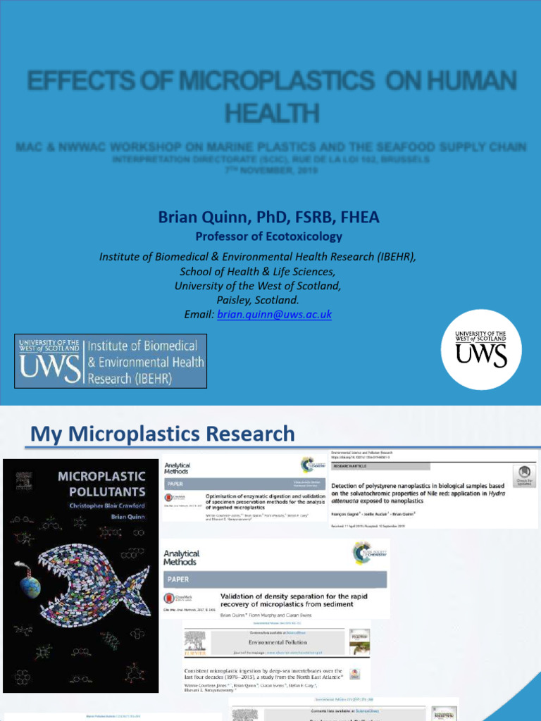 Microplastics and Human Health Risks | PDF | Toxicity | Inflammation