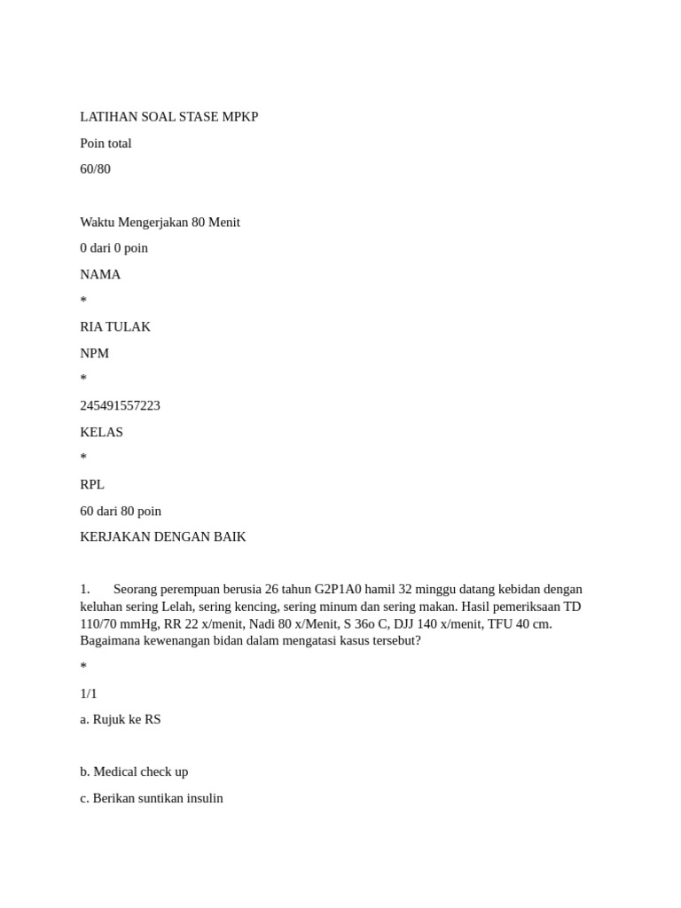 Contoh Soal MKP | PDF