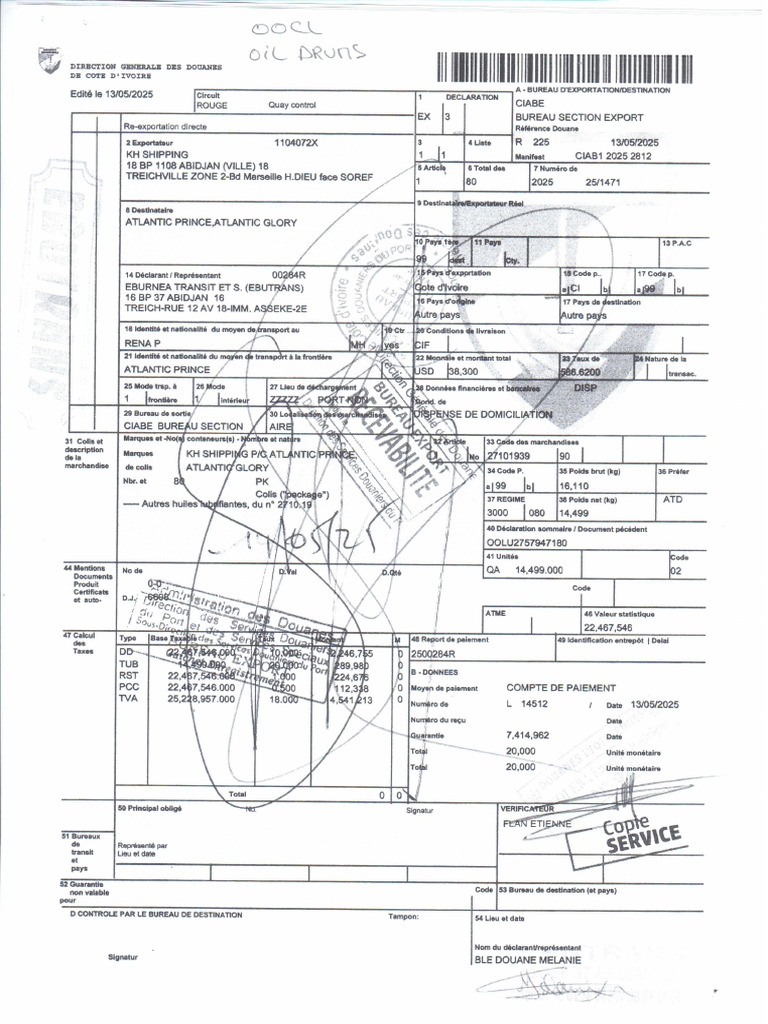 Oocl Oil Drums | PDF