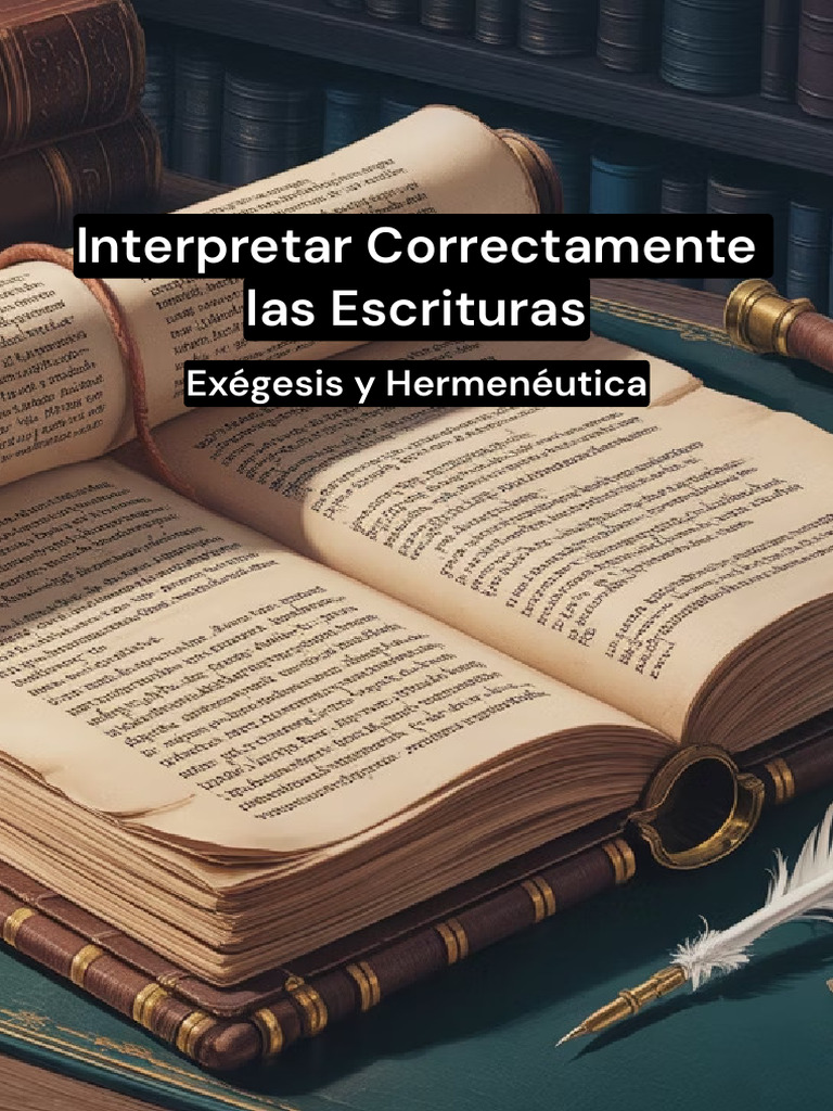 1. Interpretar Correctamente Las Escrituras Exégesis y Hermenéutica ...